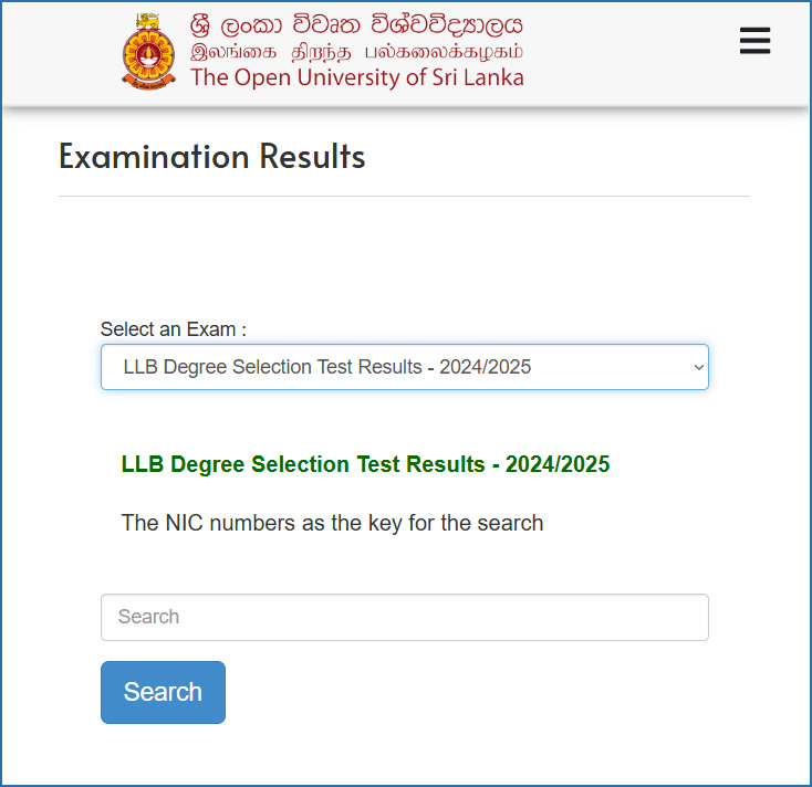 OUSL LLB Entrance Exam Result 2025 (2026) – Open ... | Lanka Past Papers